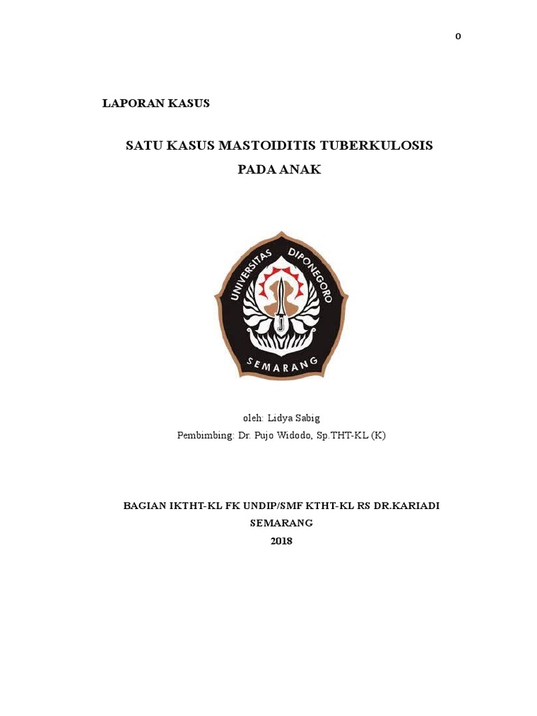Lapsus Mastoiditis TB Anak | PDF
