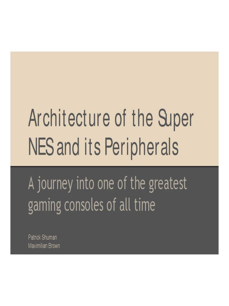 Nes Architecture | PDF | Central Processing Unit | Electronics