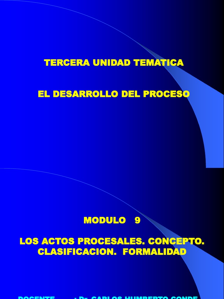 Modulo 9 - Los Actos Procesales - PPT Versión 1 | PDF | Instrumento ...
