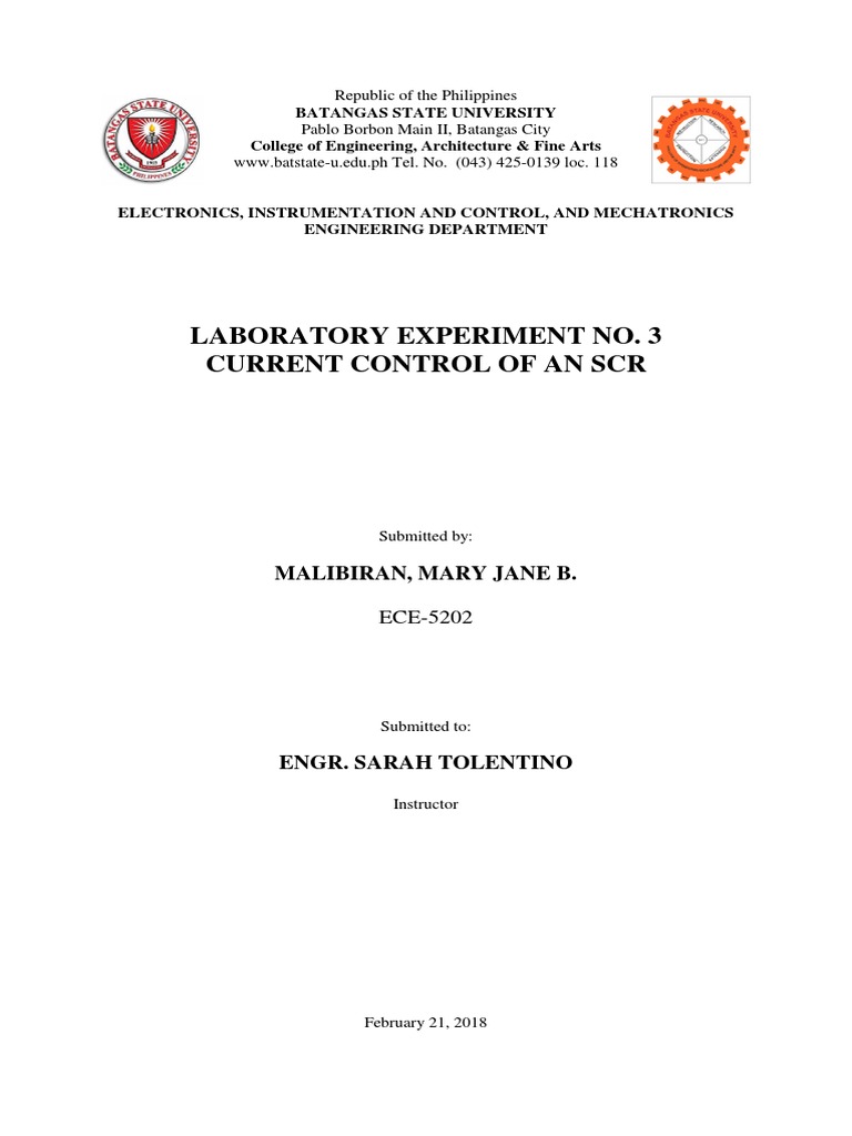 IE LAB3 Malibiran | PDF | Power Electronics | Electronics