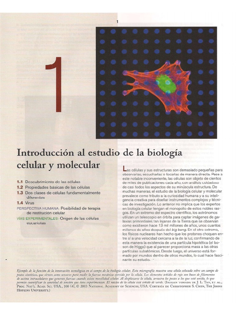 Capitulo 1 Biologia Celular y Molecular Karp 7ed | PDF | Biología | Ciencias de la vida