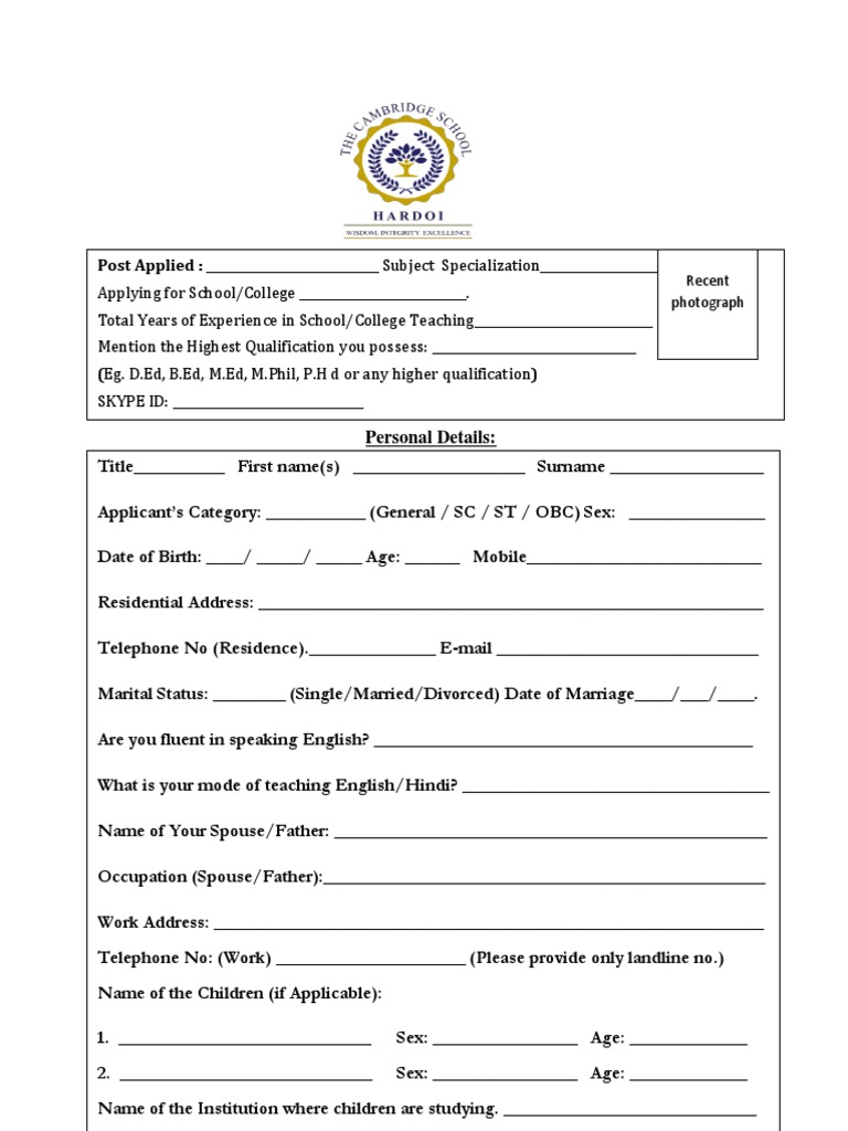 Post Applied: - Subject Specialization | PDF | Behavior Modification ...