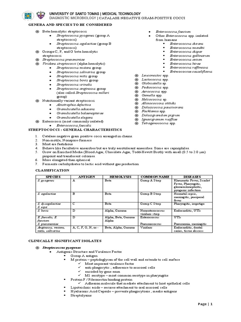 Streptococci and Enterococci and Others | PDF | Streptococcus ...