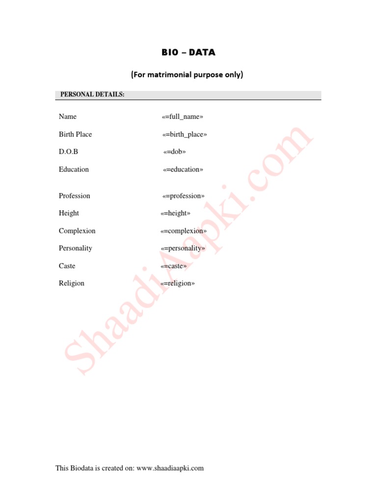 Bio1 Simple Traditional Two Page Bio | PDF