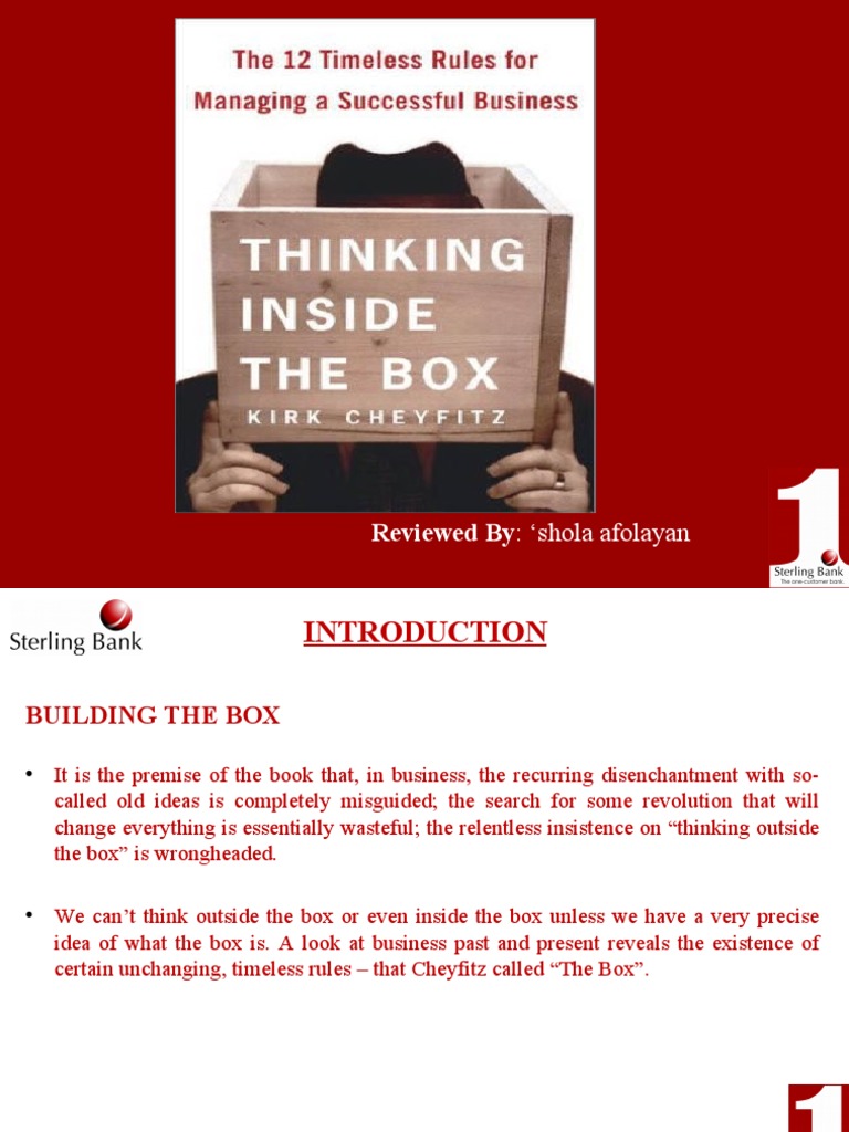 Thinking Inside The Box | PDF | Goal | Marketing