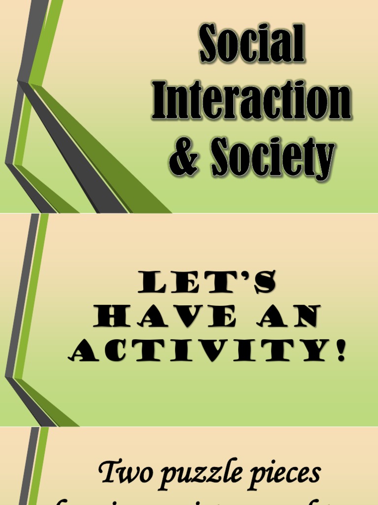 Different Social Relations and Their Corresponding Interactions | PDF ...