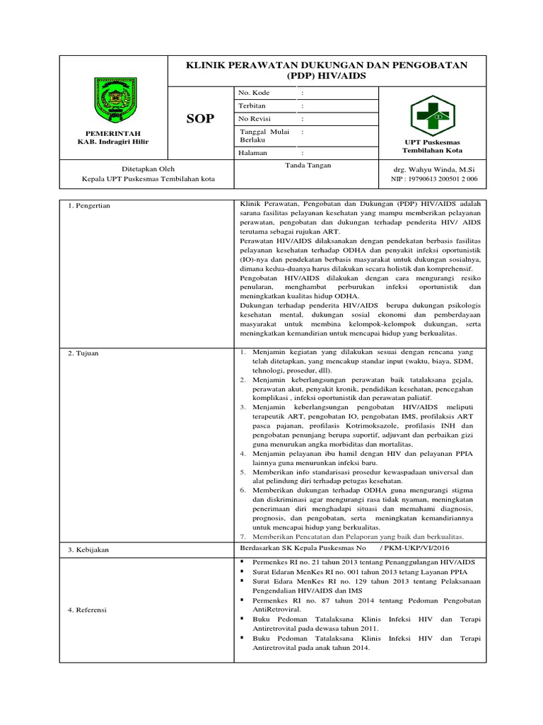 Sop PDP Hiv | PDF