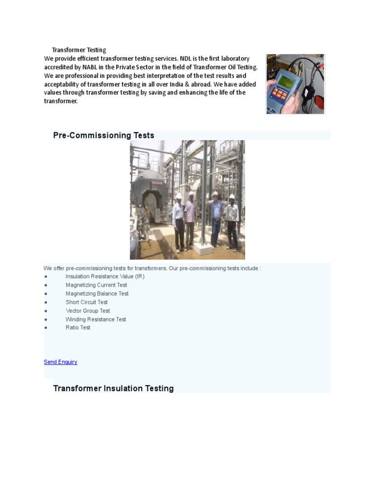 Transformer Testing | PDF | Transformer | Dielectric