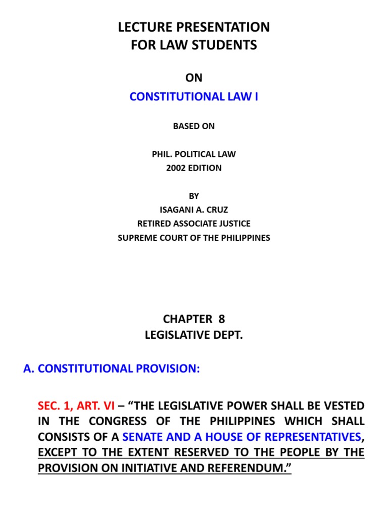 CHAPTER 8 Legislative Dept. | PDF | United States House Of ...