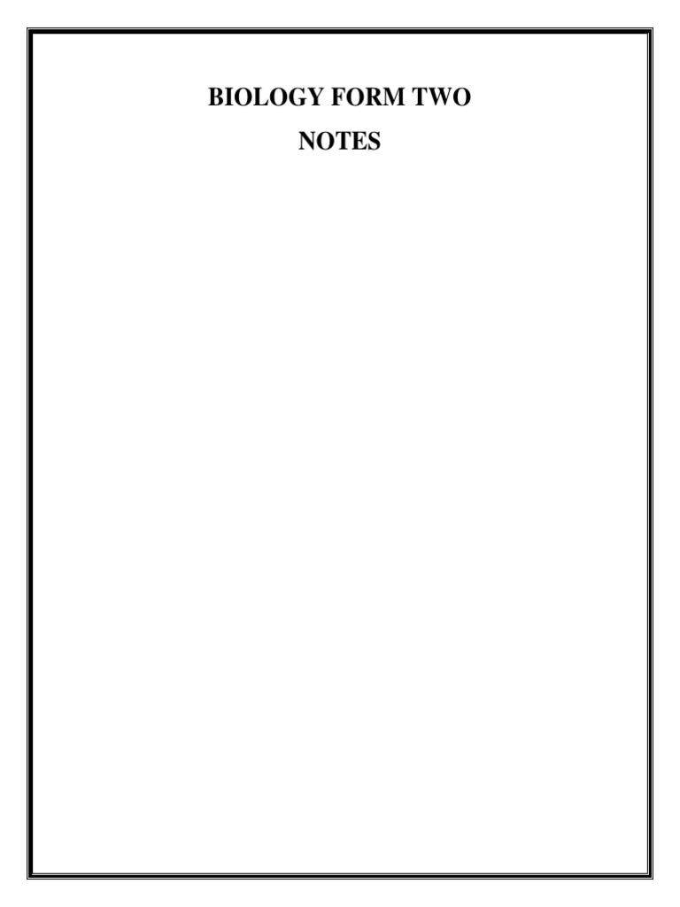 Biology Form 2 Notes PDF | PDF | Human Digestive System | Food Preservation