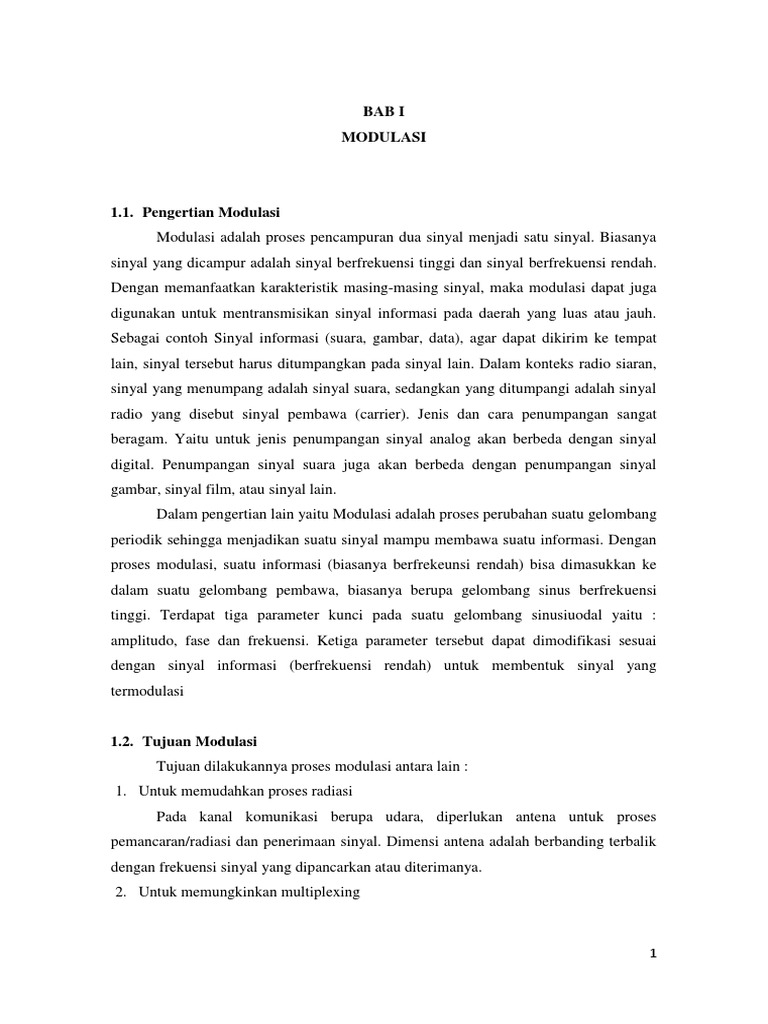 Teknik Modulasi Analog Am Dan Fm Pdf