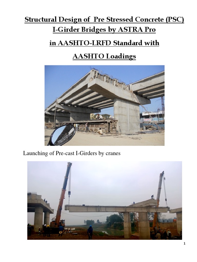PSC I-Girder Bridge Design in AASHTO-LRFD | PDF | Cross Section ...