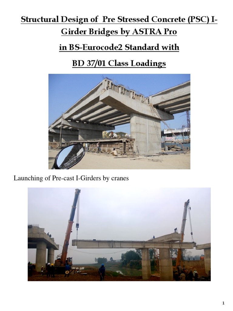 PSC I-Girder Bridge Design in BS | PDF | Young's Modulus | Prestressed ...