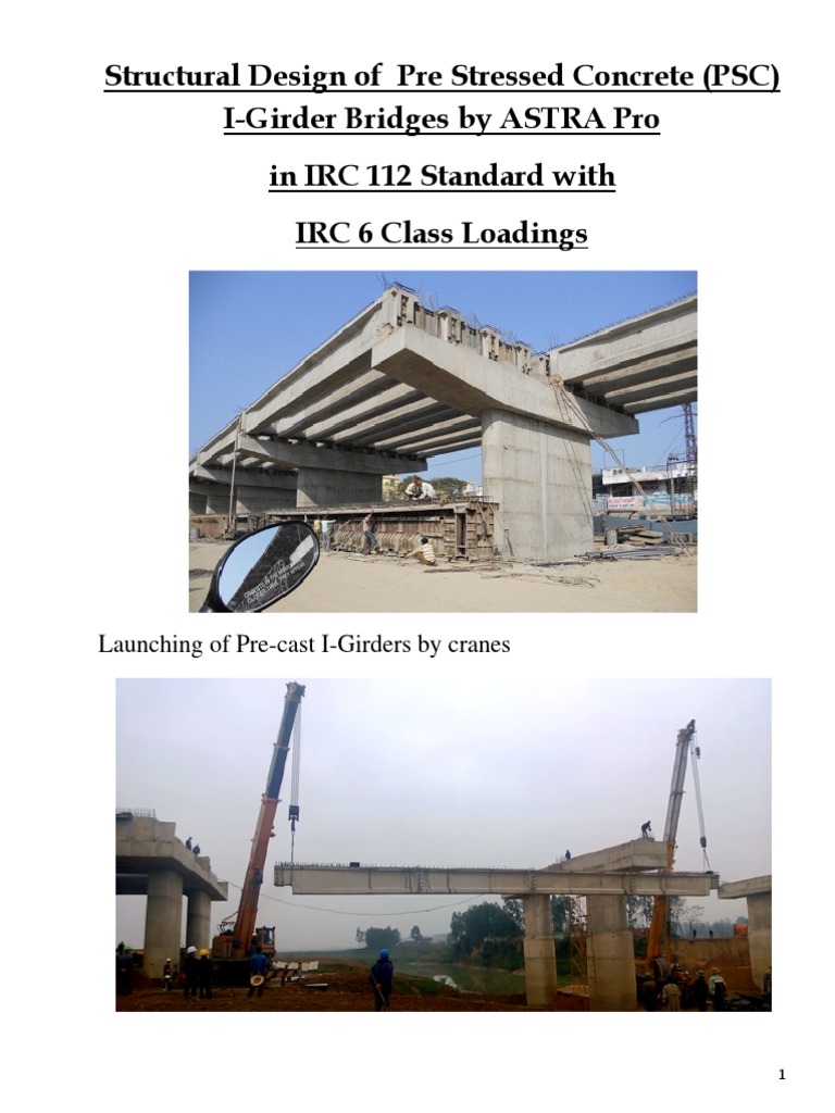 PSC I-Girder Bridge Design in IRC | PDF | Young's Modulus | Prestressed ...