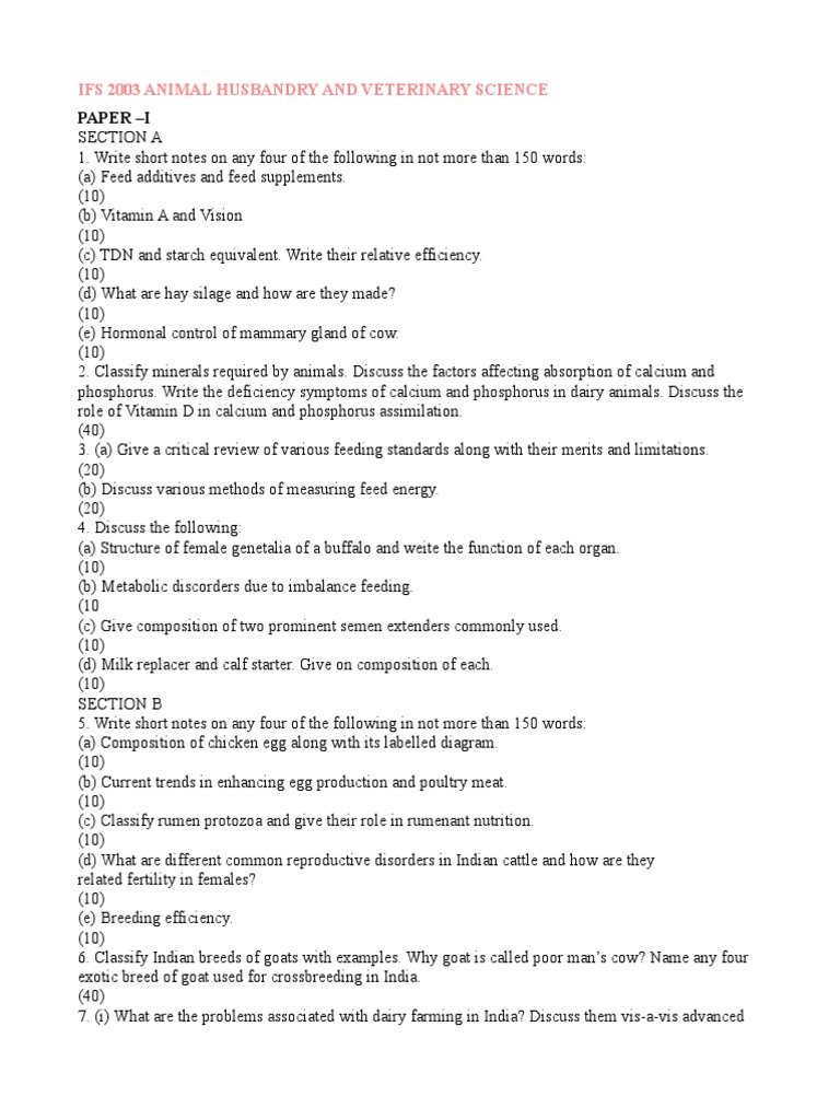 (WWW - Entrance-Exam - Net) - IfS Animal Husbandry and Veterinary ...