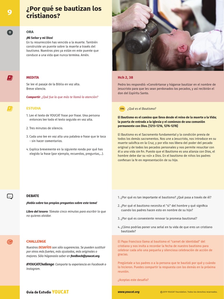 YC Studyguide Esp 9 | PDF | Bautismo | Sacramentos