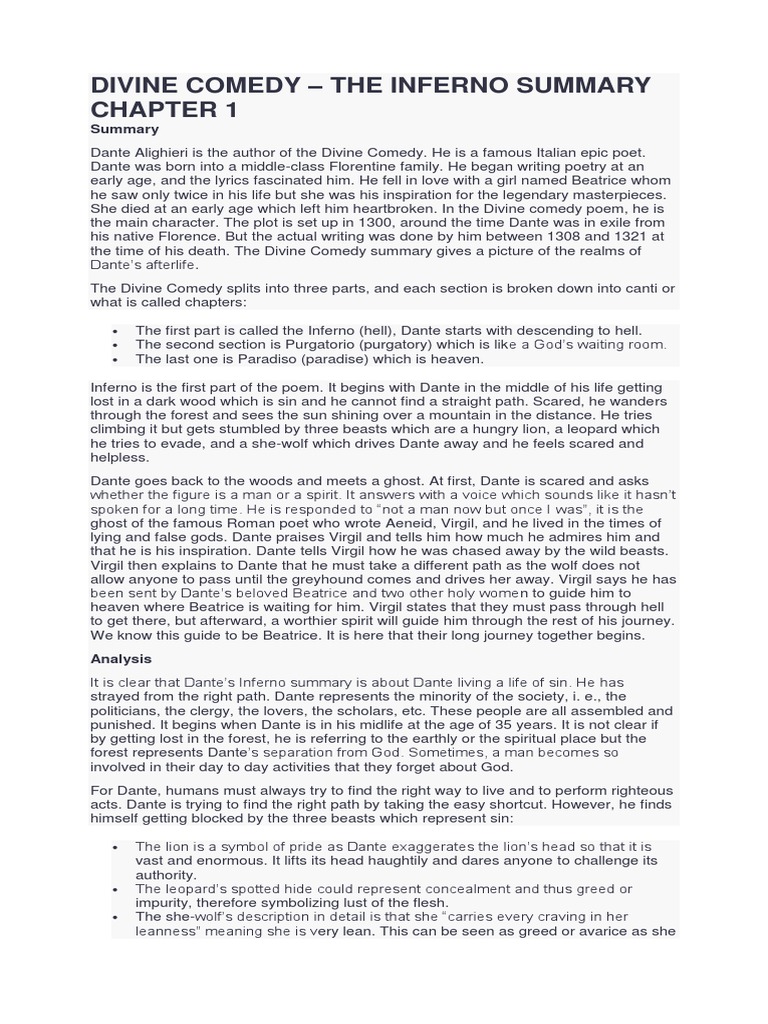 Divine Comedy | PDF | Divine Comedy | Inferno (Dante)