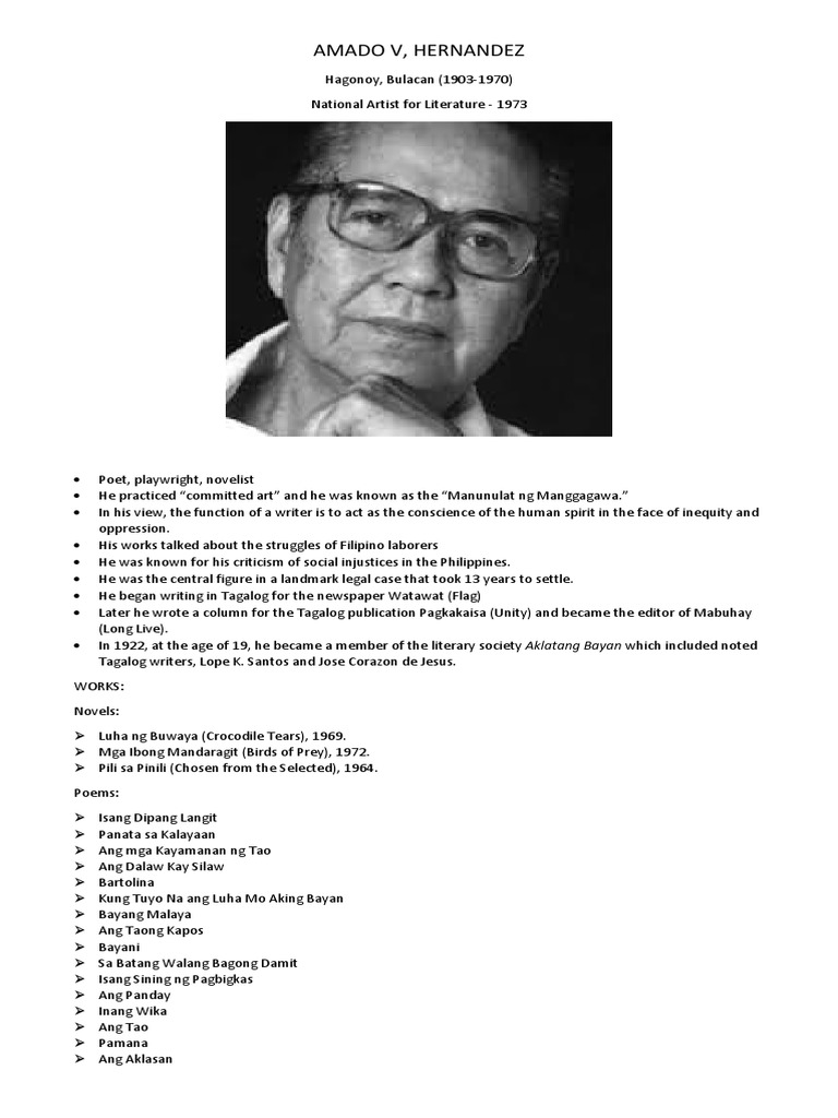 10 Filipino Canonical Authors | PDF