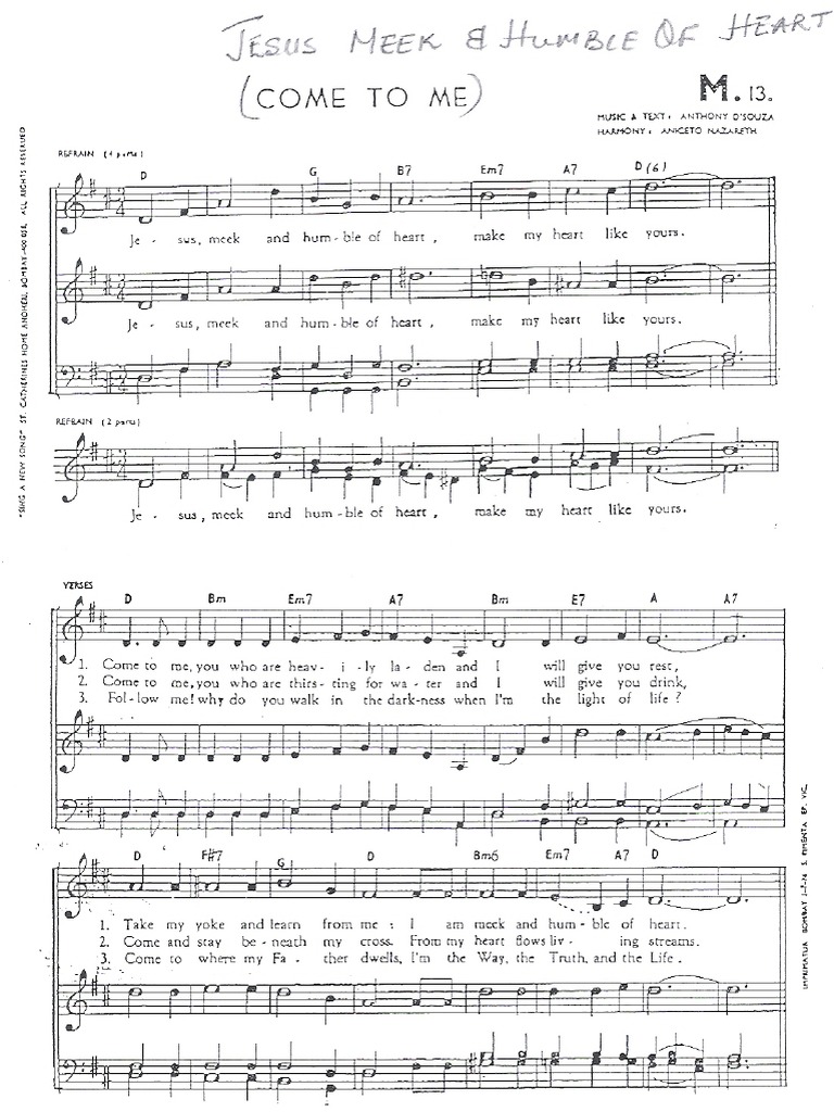 Jesus Meek - Humble of Heart PDF | PDF