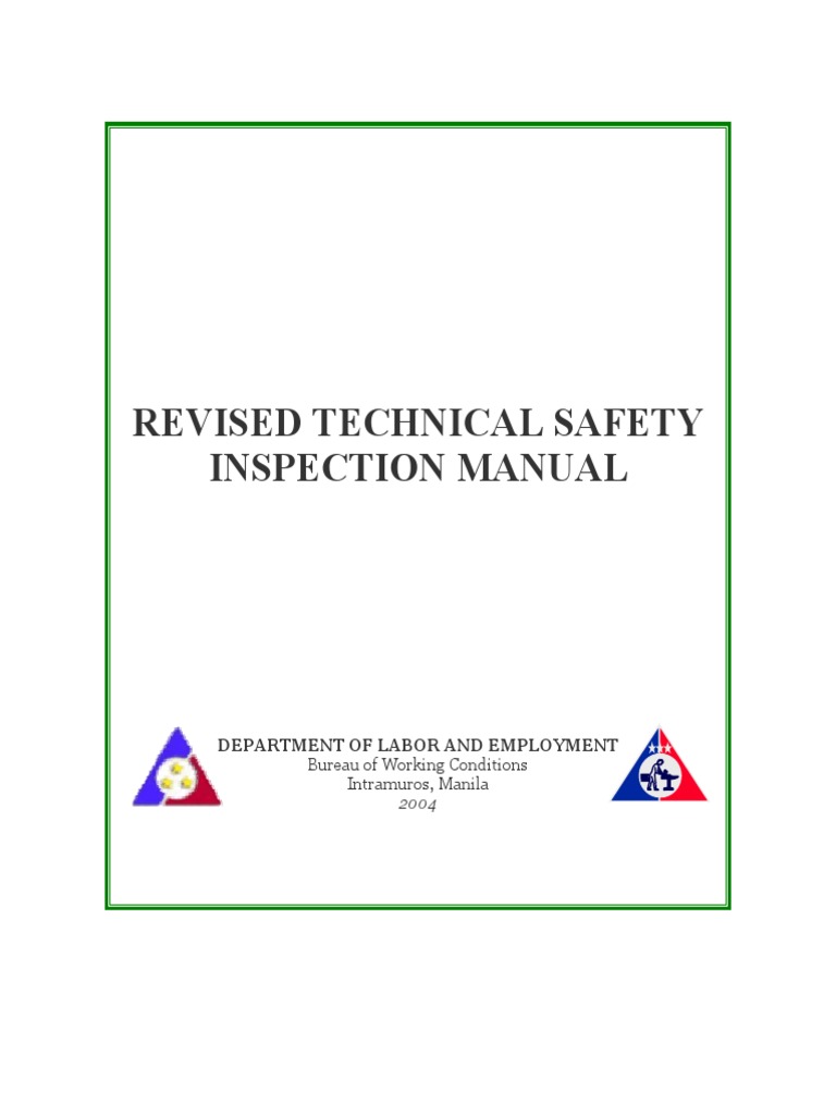 Revised Technical Safety Inspection Manual | PDF | Boiler | Safety