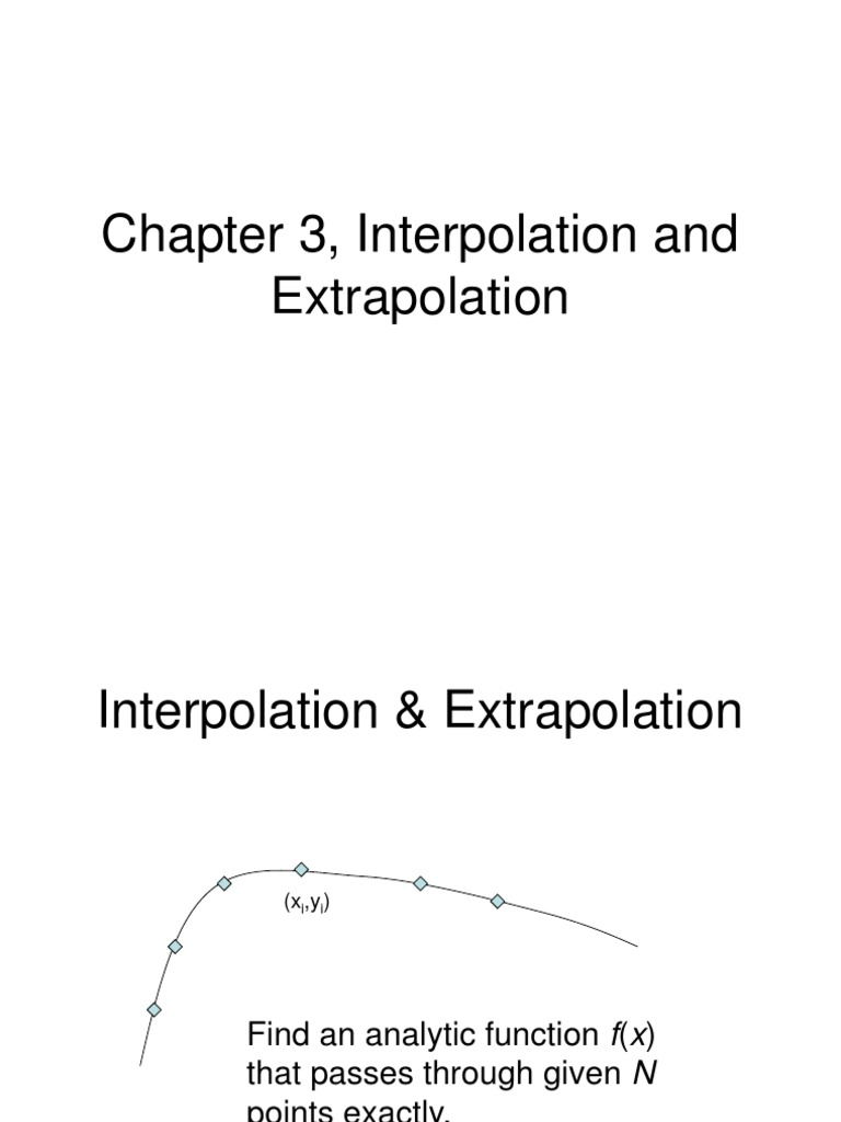 Chapter 3, Interpolation and Extrapolation | PDF | Interpolation | Spline (Mathematics)