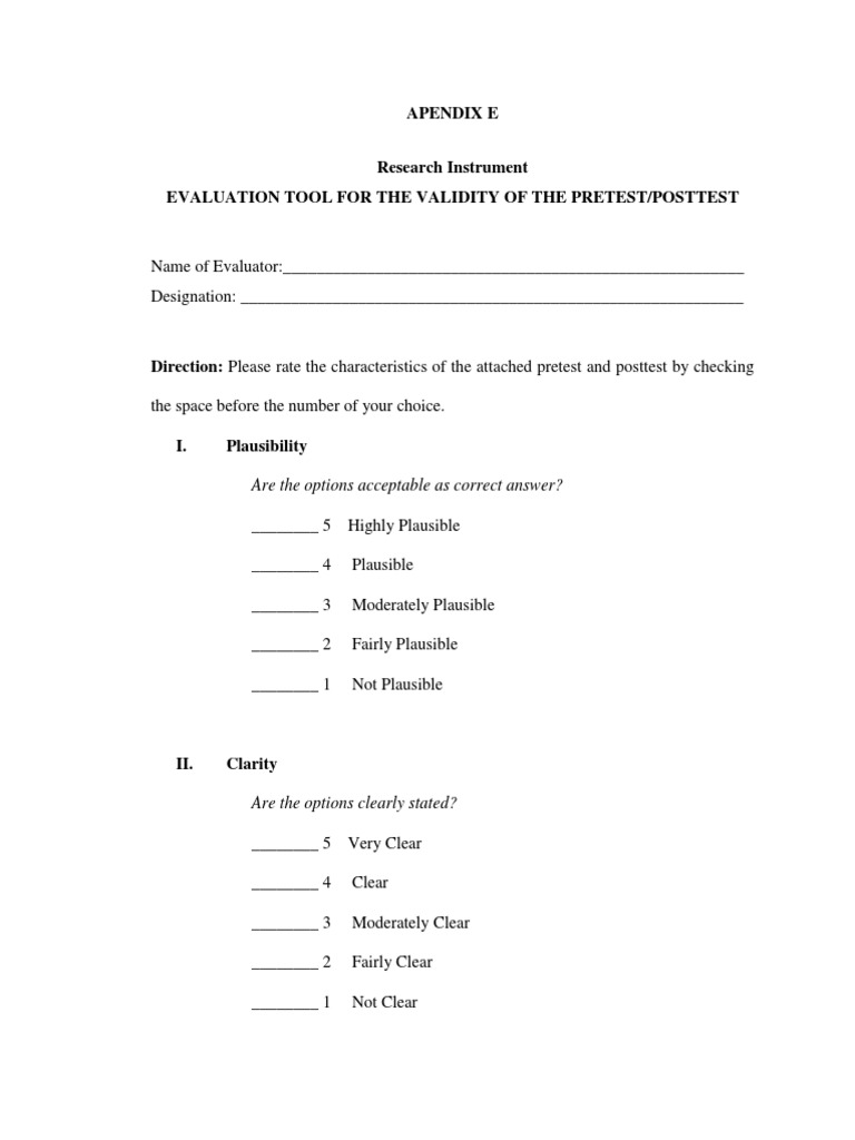 Evaluation For Pretest Protest | PDF