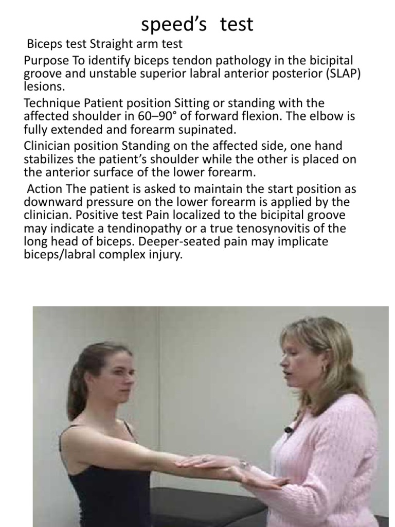 Speed's Test | PDF | Elbow | Shoulder