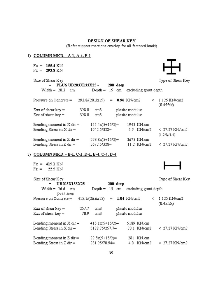 Shear Key Design | PDF | Classical Mechanics | Civil Engineering
