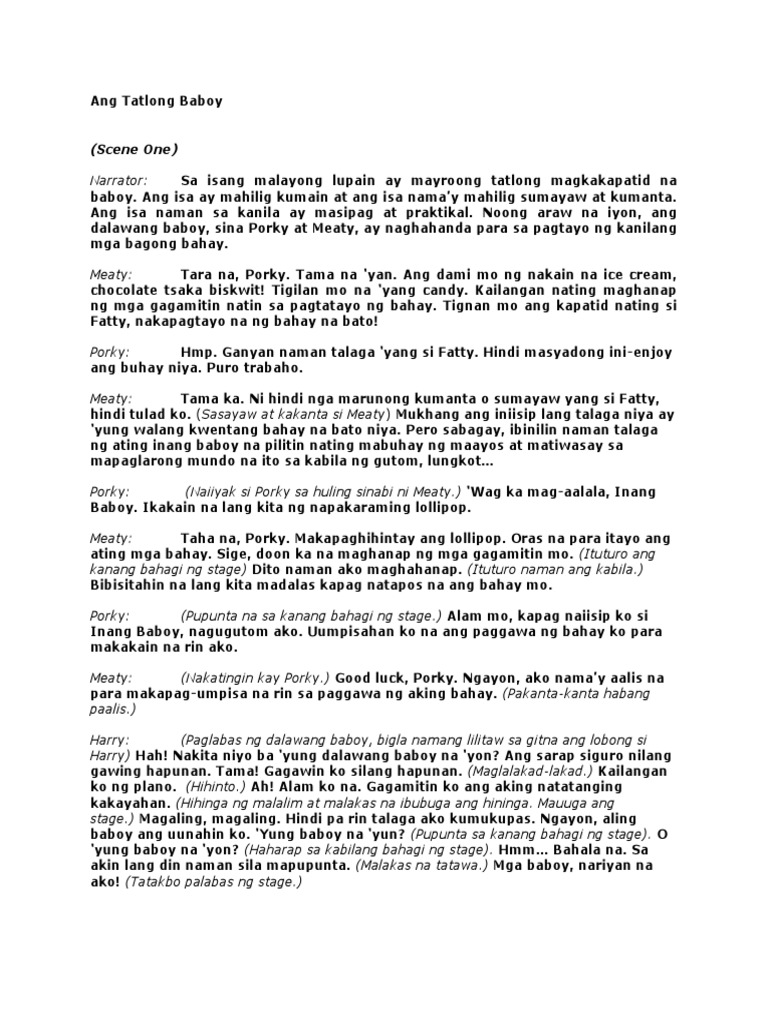 Three Little Pigs (Tagalog) | PDF