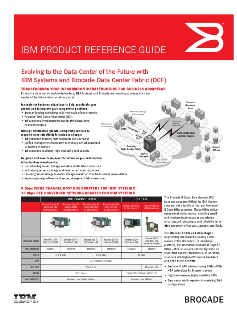 0-IBM - Brocade Product Quick Ref Guide (Matrix Mapping) - 23290543 ...
