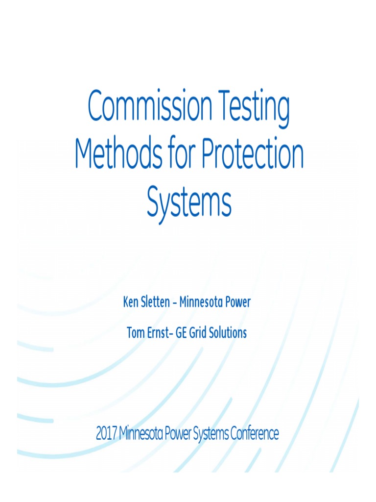 Protection System Commission Testing | PDF | Relay | Electrical Equipment