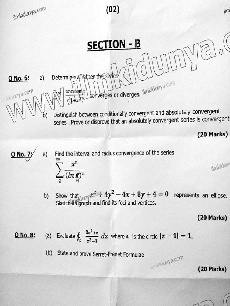 PMS Past Paper 2016 Mathematics Paper I | PDF