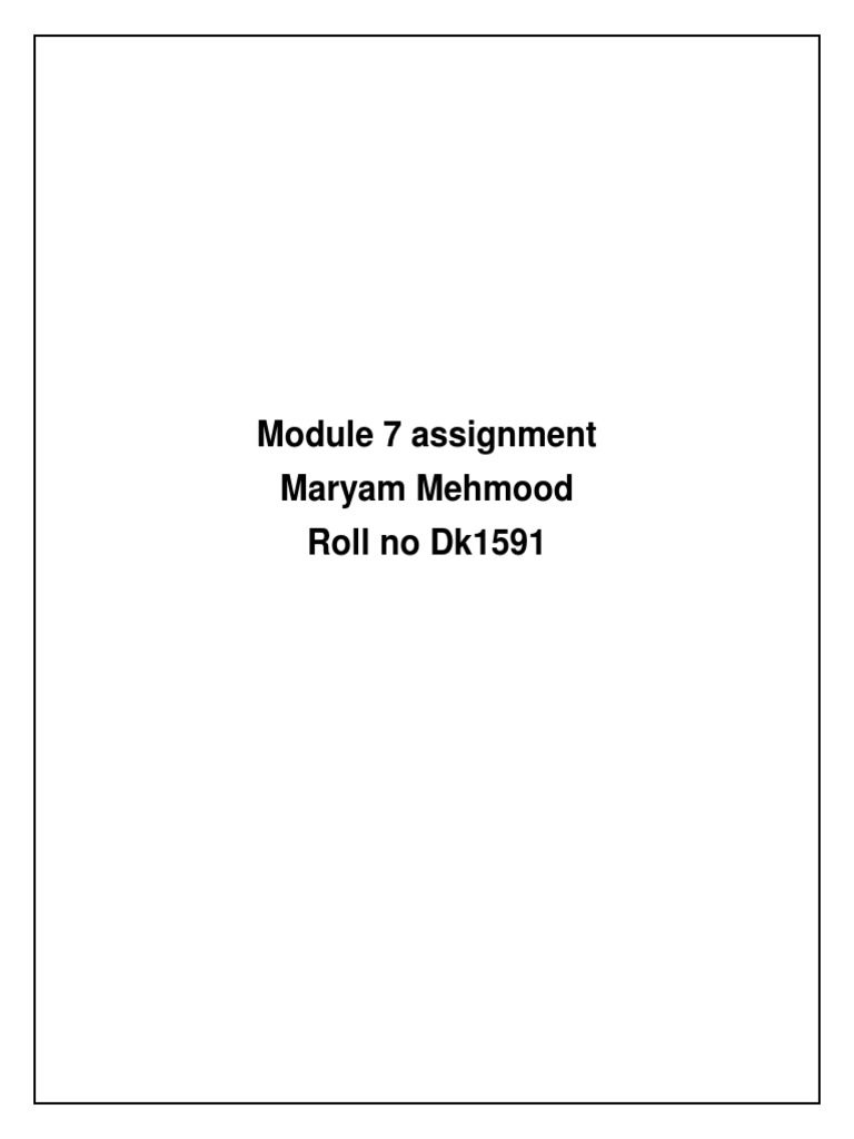 Module 7 Assignment Pdf Division Mathematics Arithmetic