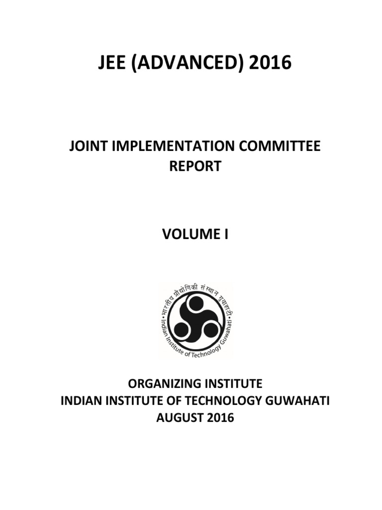 JEE Advanced 2016 Comprehensive Report | PDF | Tests | Statistics Of ...