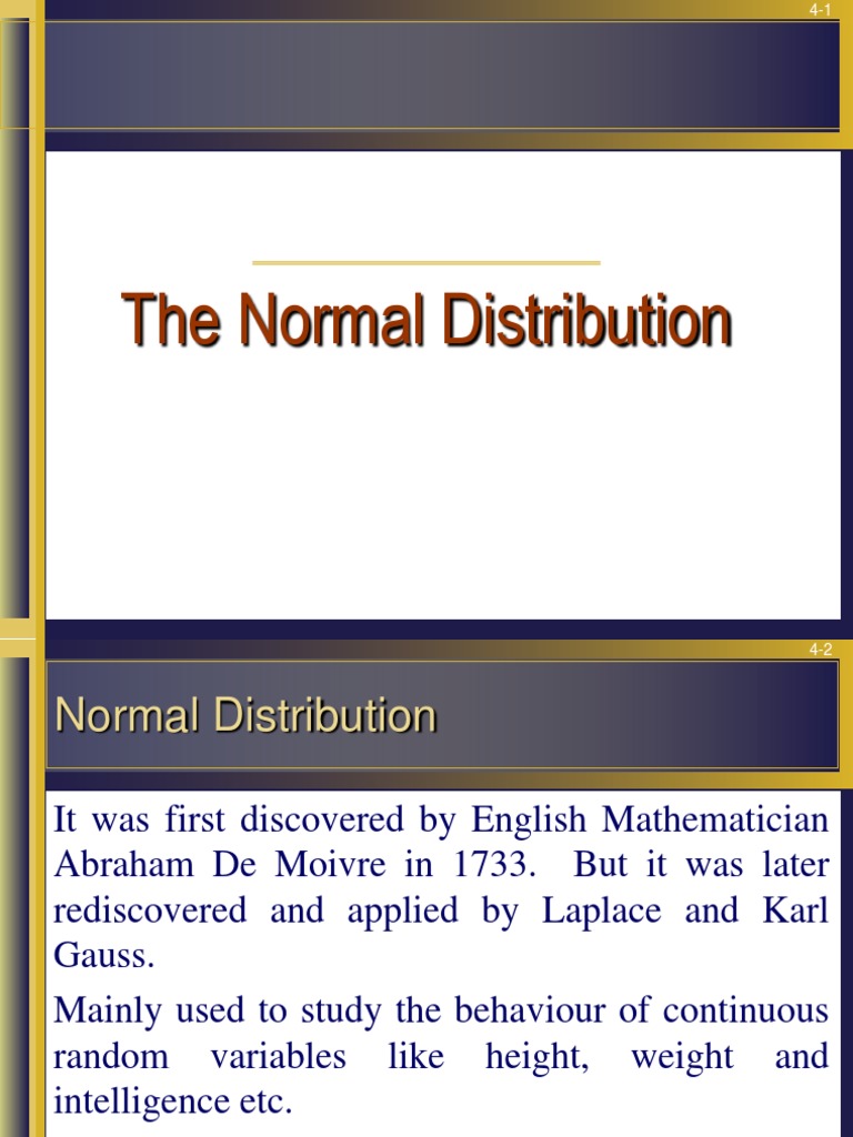 Normal Distribution | PDF | Normal Distribution | Probability Distribution