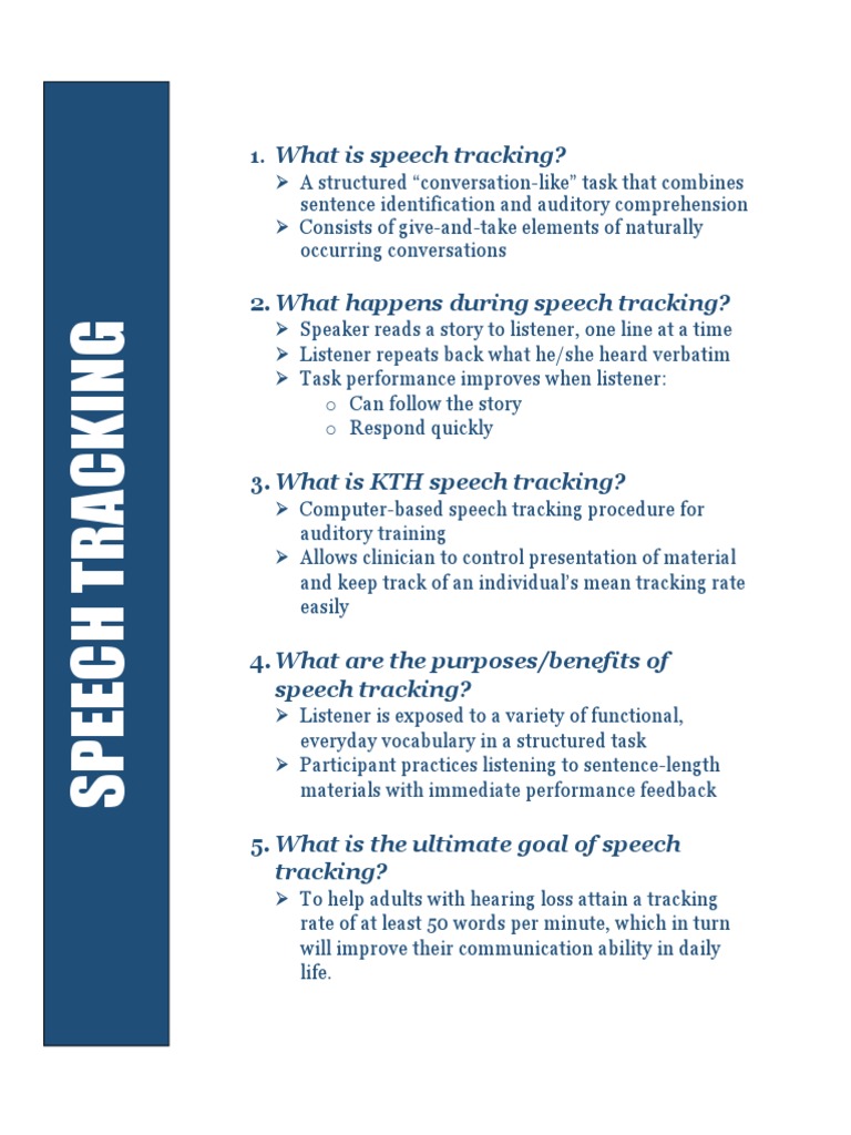 What Happens During Speech Tracking? | PDF