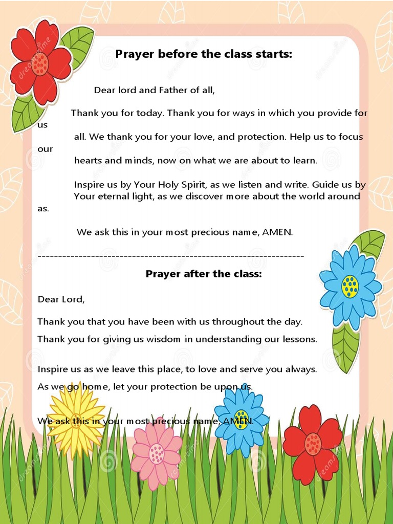 Prayer Before and After | Download Free PDF | Prayer | Religious ...