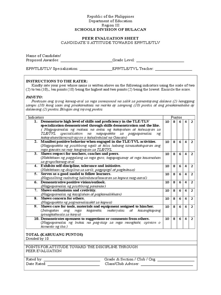 Evaluating a Student's Attitude Towards Technical-Vocational Livelihood ...