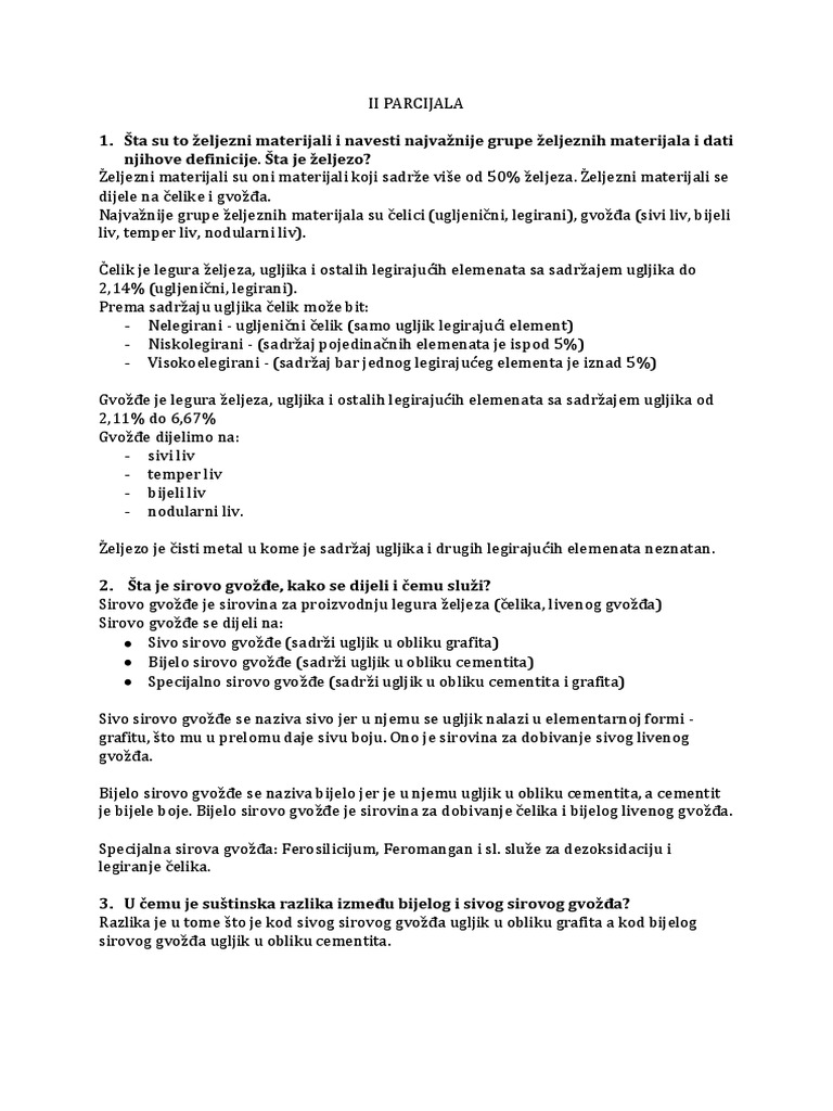Materijali II Druga Parcijala Sve PDF | PDF