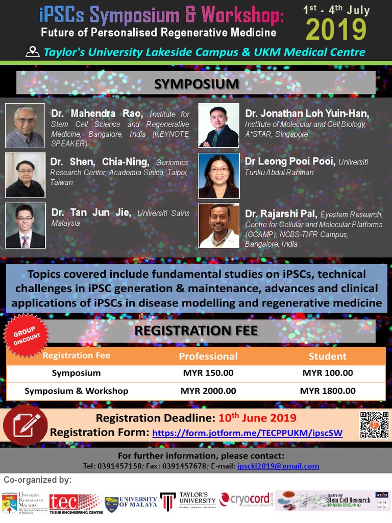 iPSC Workshop Flyer - V3 PDF | PDF | Regenerative Medicine | Cellular ...