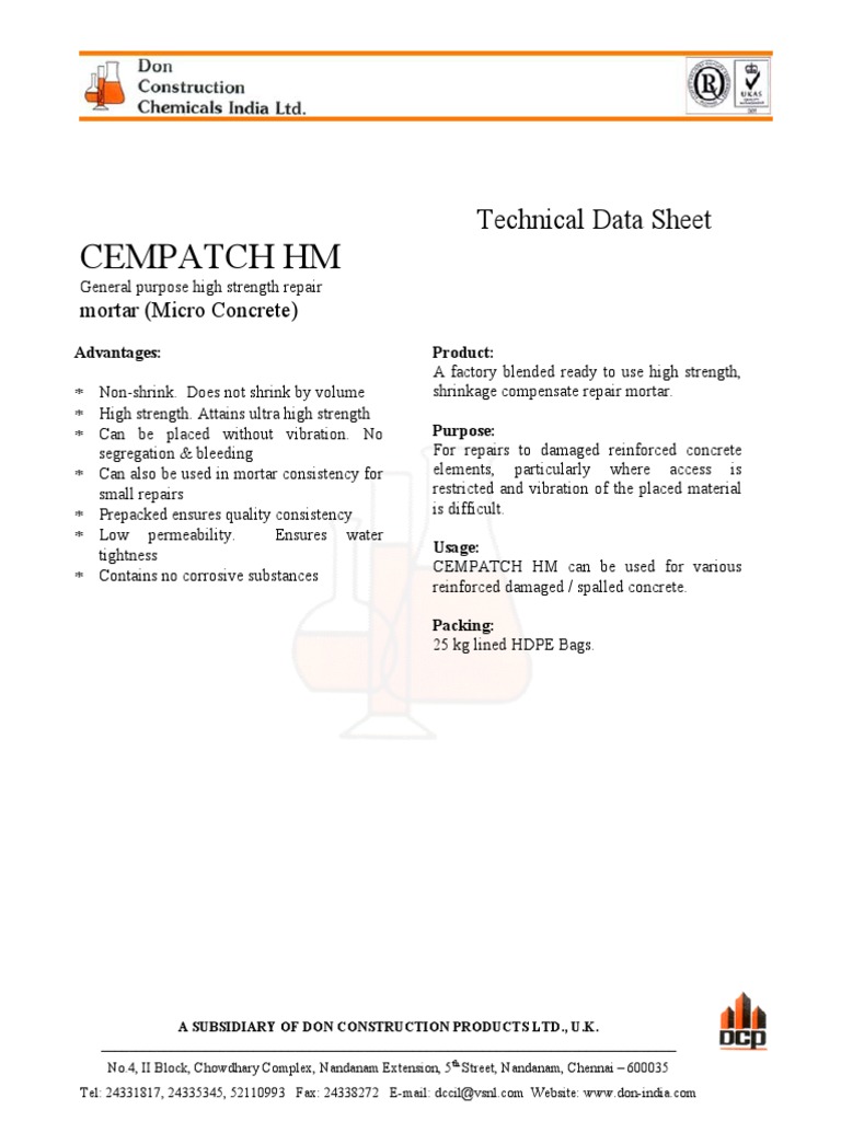 Cempatch HM PDF | PDF | Corrosion | Concrete