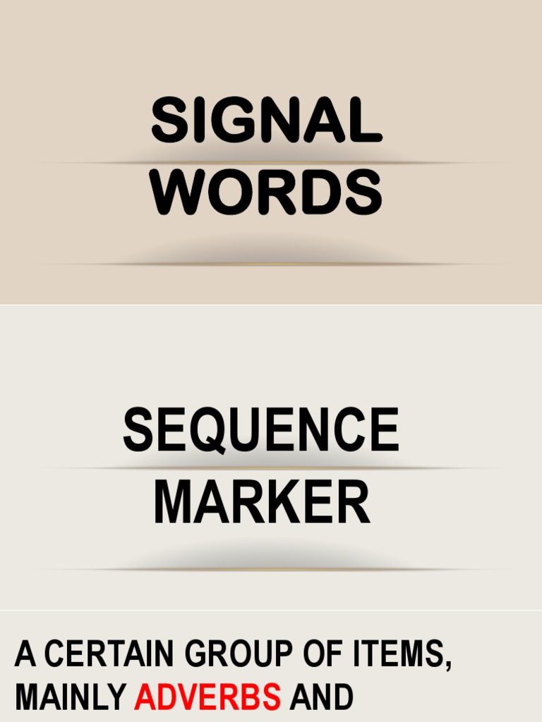 Sequence Markers or Connectors | PDF | Human Communication | Languages