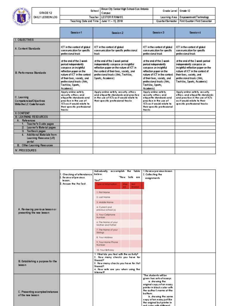 DLL Empowerment Technology Week 2 | PDF | Educational Technology | Pedagogy