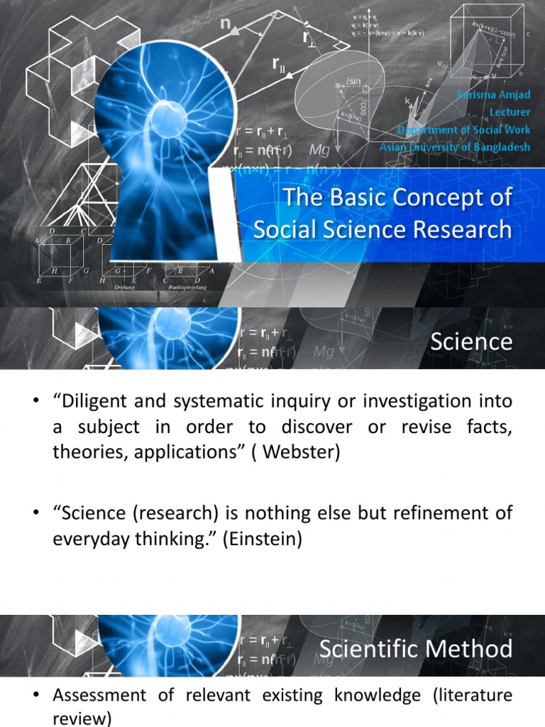 The Basic Concept of Social Science Research | PDF | Scientific Method ...