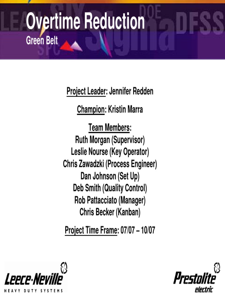 GB Project - Overtime Reduction | PDF | Production And Manufacturing ...