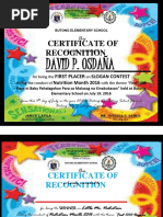Nutrition Month Certificate | PDF