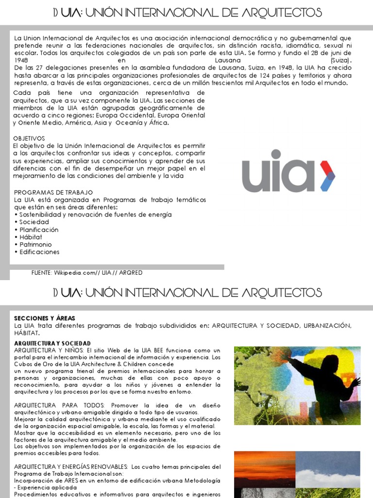 Que Es La Uia | PDF | Arquitecto | Turismo