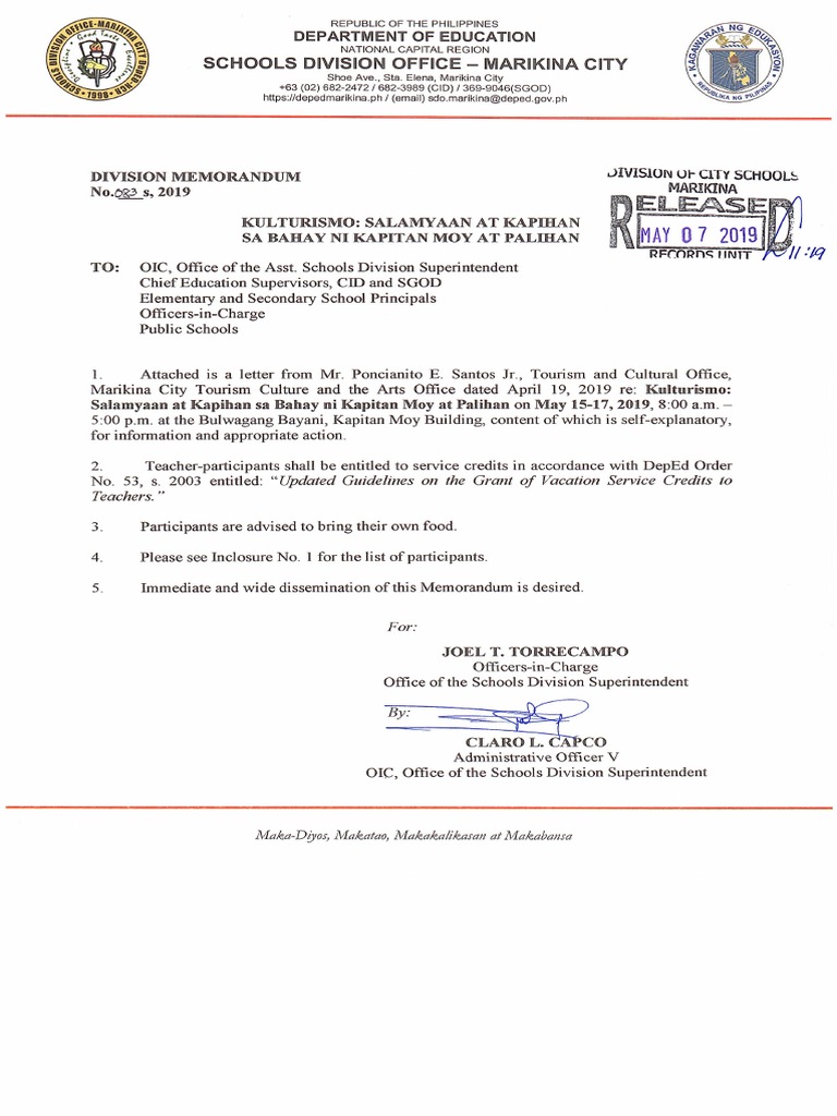 Marikina Teachers Dance Troupe Roster | PDF | Art