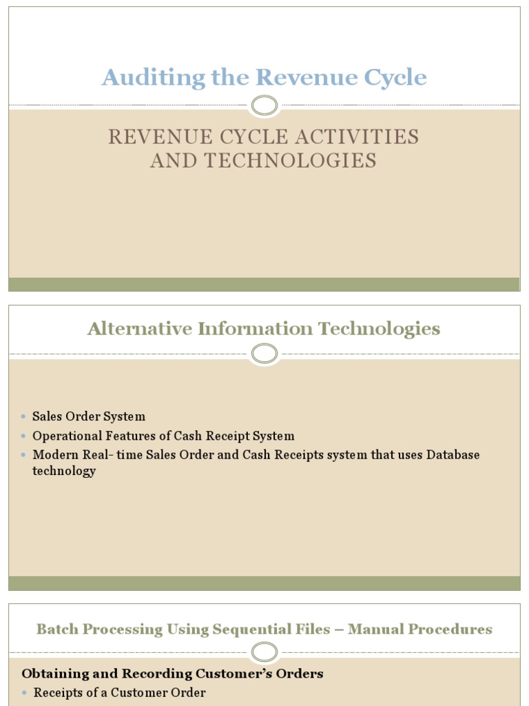 Auditing The Revenue Cycle | PDF | Finance & Money Management