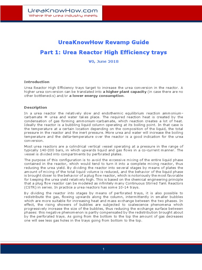 Urea Reactor | PDF | Urea | Chemical Reactor